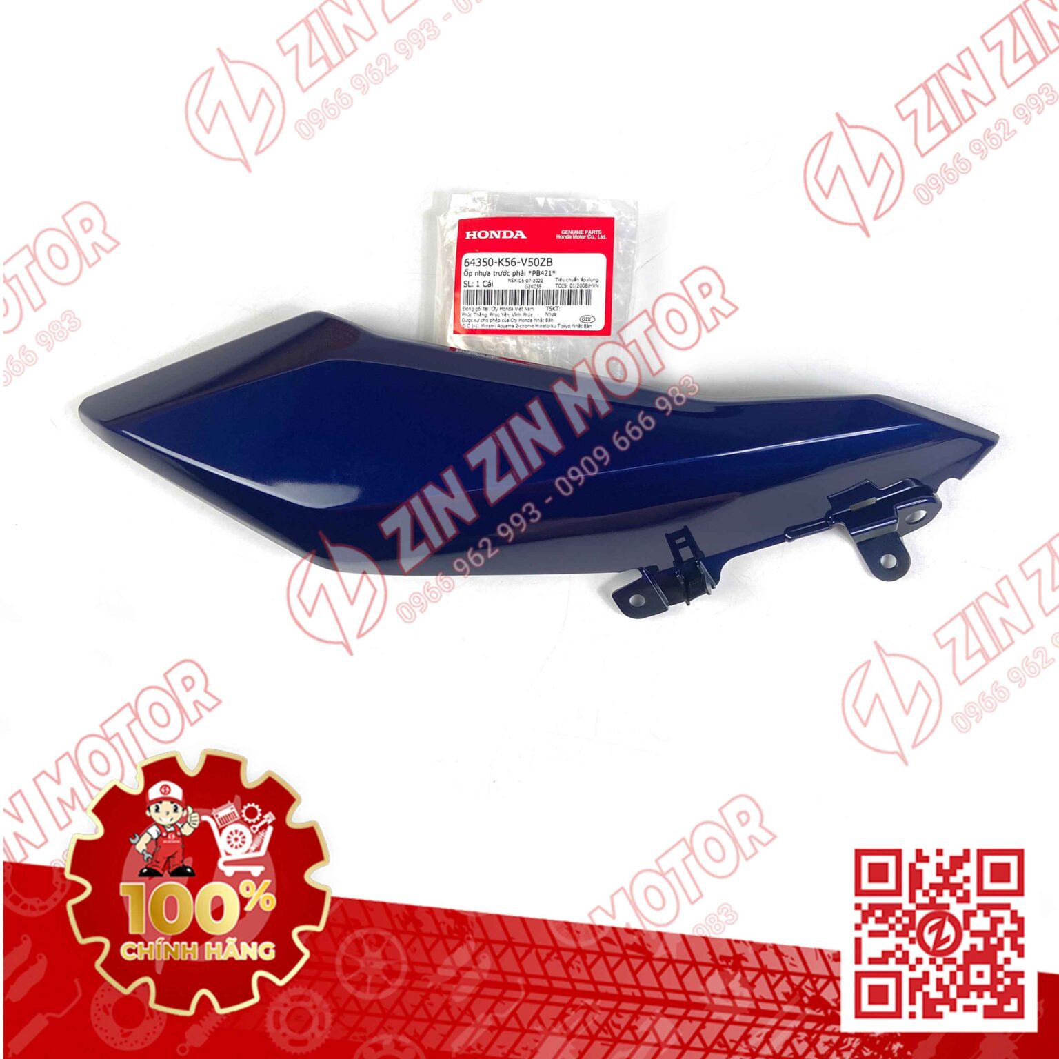 Ốp Đèn Pha Winner X V2 2019+ Phải Xanh Đậm PB421M