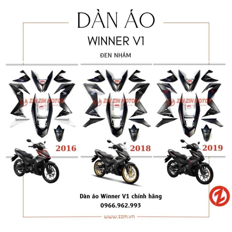 Dàn Áo Winner V1 Chính Hãng Honda Đủ Màu 2016 2017 2018