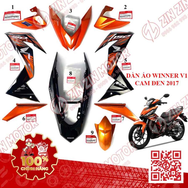 Dàn Áo Winner V1 Chính Hãng Honda Đủ Màu 2016 2017 2018