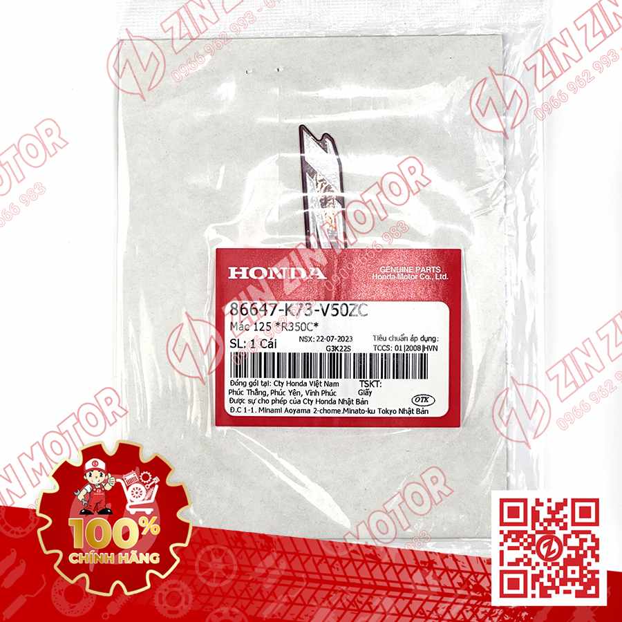 MÁC 125, TEM CHỮ 125 XE FUTURE 125 FI, FUTURE LED TYPE2 86647K73V50ZC